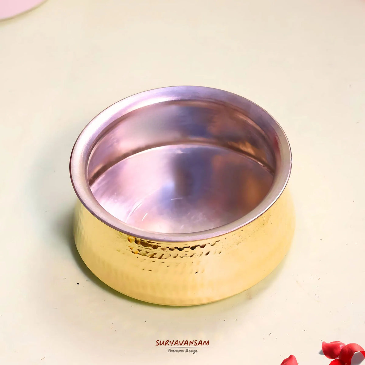 Brass Cooking handi with lid– Shri-badri